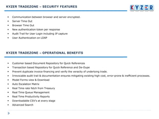 Kyzer Software Trade Finance Process Automation | PDF