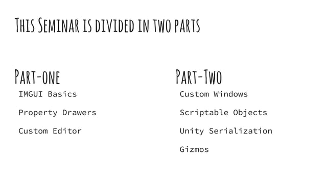 Extending Unity3d Editor Ppt 