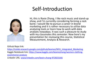 statistical measurement project presentation | PPT