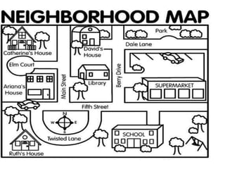 Neighborhood Map Coloring Page
