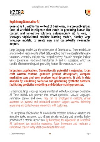 Leveraging Generative AI in the Metaverse: Airports and Customs | PDF