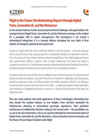 Leveraging Generative AI in the Metaverse: Airports and Customs | PDF