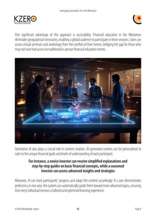 Leveraging Generative AI in the Metaverse: Banking and Financial ...