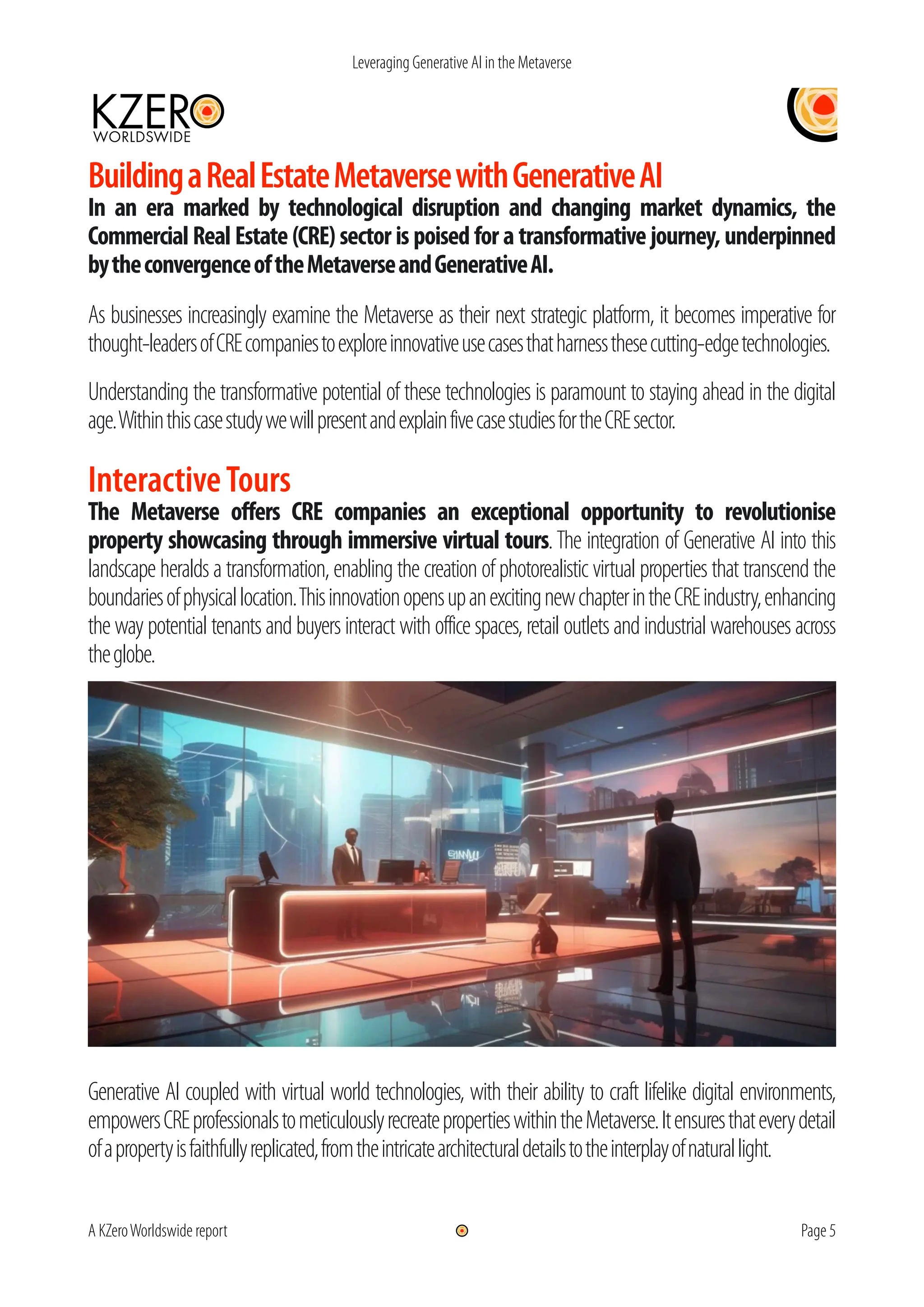 Leveraging Generative AI in the Metaverse: Commercial Real Estate | PDF