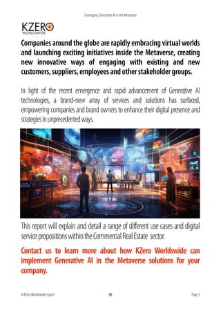Leveraging Generative AI in the Metaverse: Commercial Real Estate | PDF