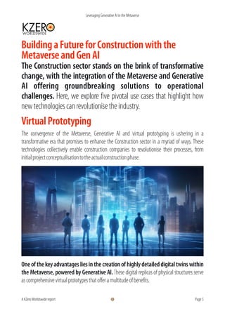 Leveraging Generative AI in the Metaverse: Construction | PDF ...