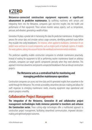 Leveraging Generative AI in the Metaverse: Construction | PDF