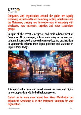 Leveraging Generative AI in the Metaverse: Healthcare | PDF