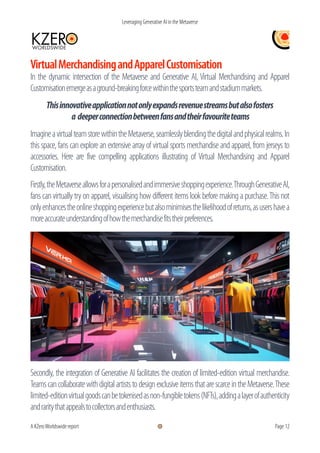 Leveraging Generative AI in the Metaverse: Sports Teams | PDF