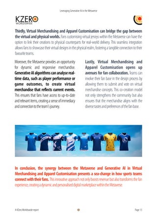 Leveraging Generative AI in the Metaverse: Sports Teams | PDF