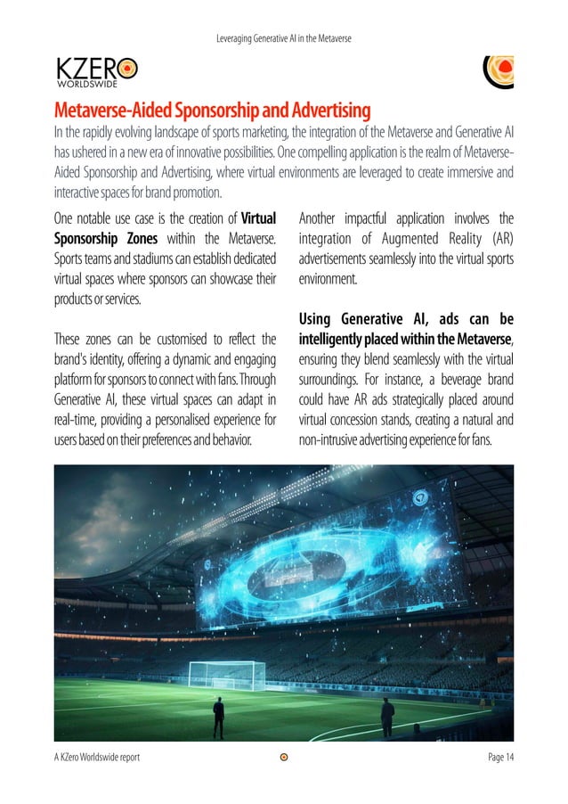 Leveraging Generative AI in the Metaverse: Sports Teams | PDF | Simulation Video Games | Video ...