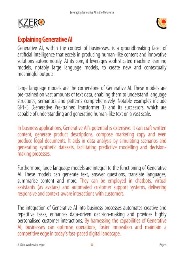 Leveraging Generative AI in the Metaverse: Sports Teams | PDF | Simulation Video Games | Video ...