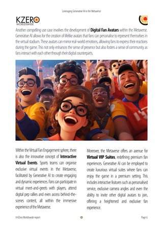 Leveraging Generative AI in the Metaverse: Sports Teams | PDF