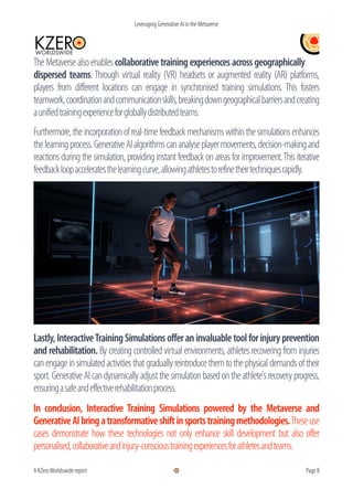 Leveraging Generative AI in the Metaverse: Sports Teams | PDF