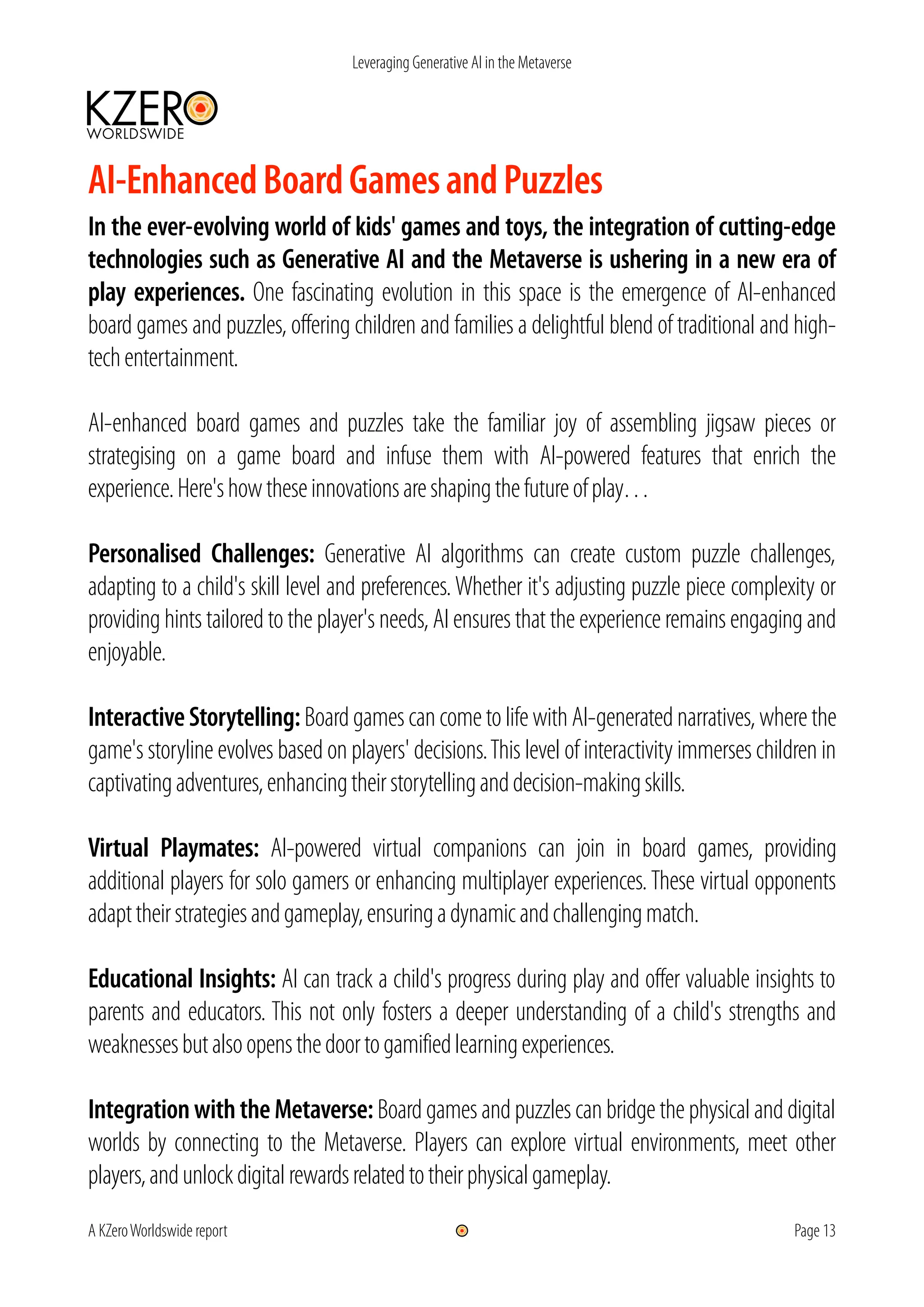 Leveraging Generative AI in the Metaverse: Toys and Games sector | PDF | 3-D Graphics | Computer ...