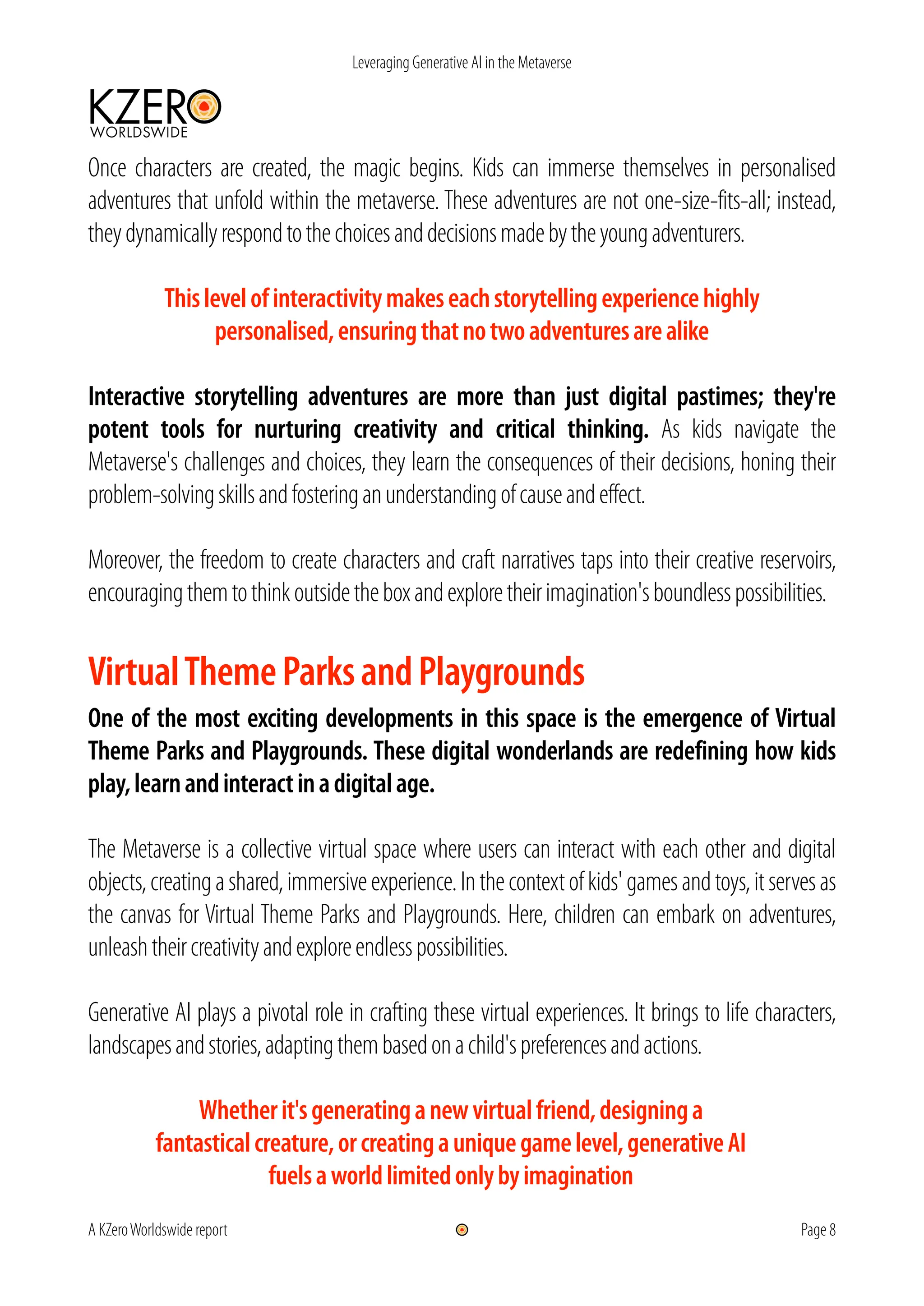 Leveraging Generative AI in the Metaverse: Toys and Games sector | PDF ...