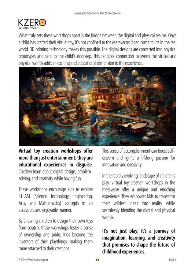 Leveraging Generative AI in the Metaverse: Toys and Games sector | PDF