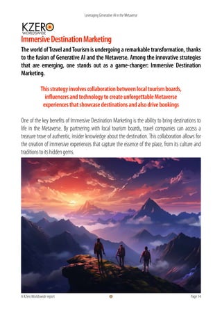 Leveraging Generative AI in the Metaverse: Travel and Tourism | PDF