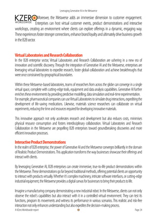 Leveraging Generative AI in the Metaverse: B2B | PDF