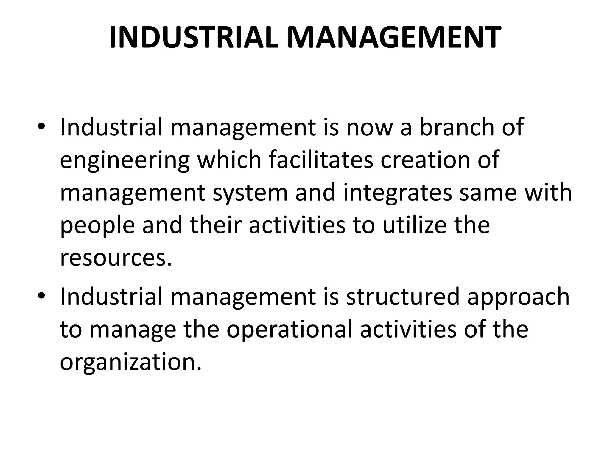 L 01- industrial management | PPTX
