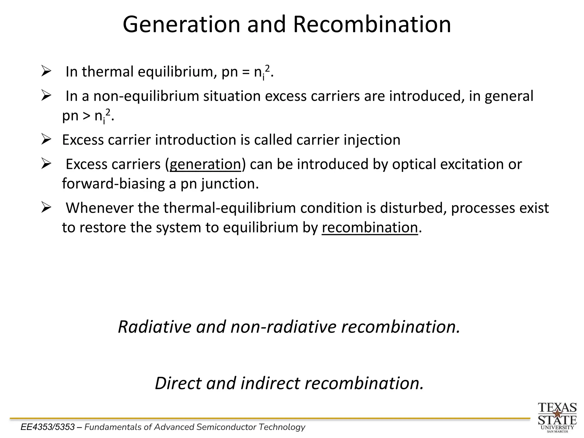 The Carrier Diffusion of a Semiconductor | PDF