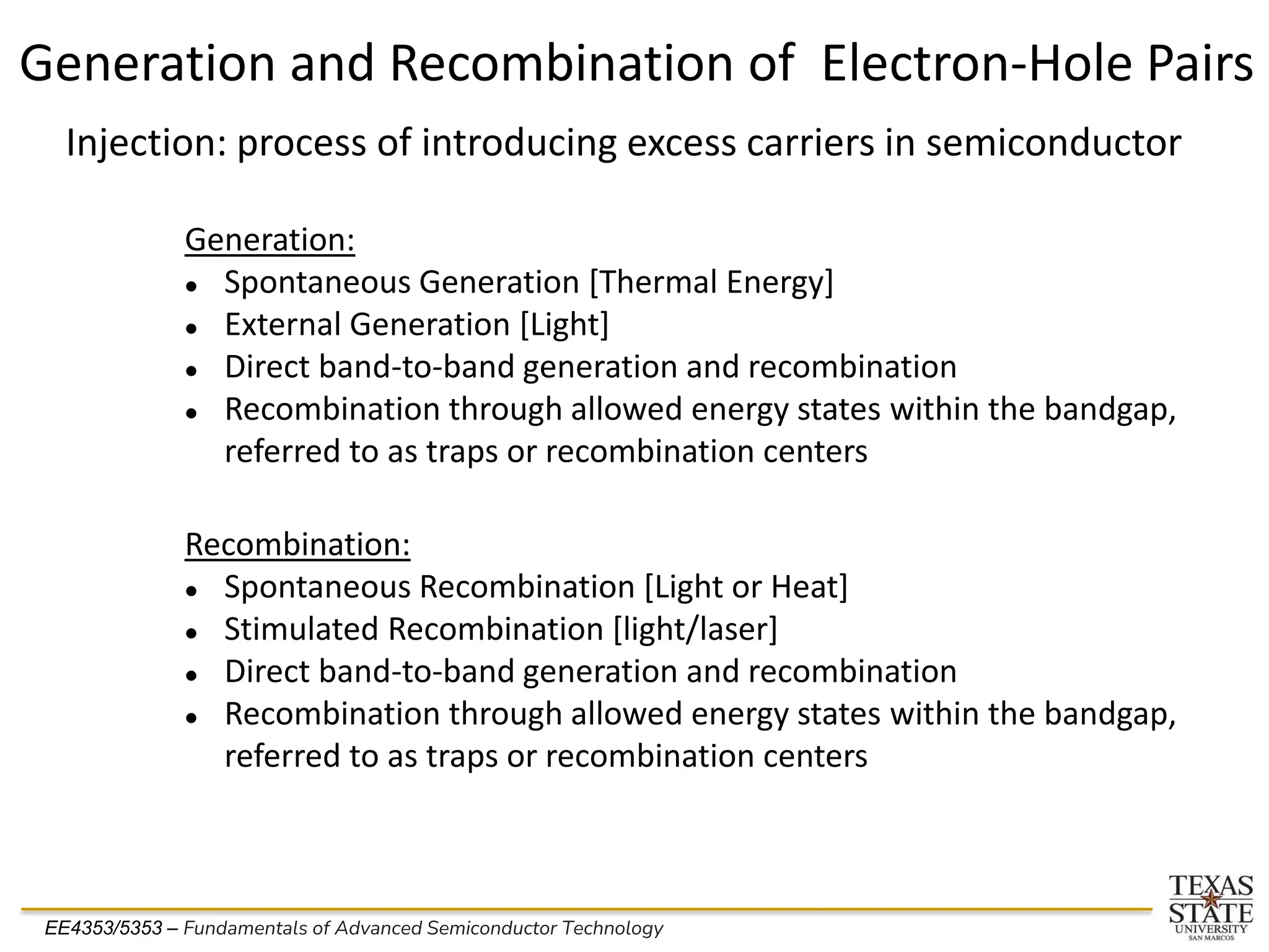 The Carrier Diffusion of a Semiconductor | PDF