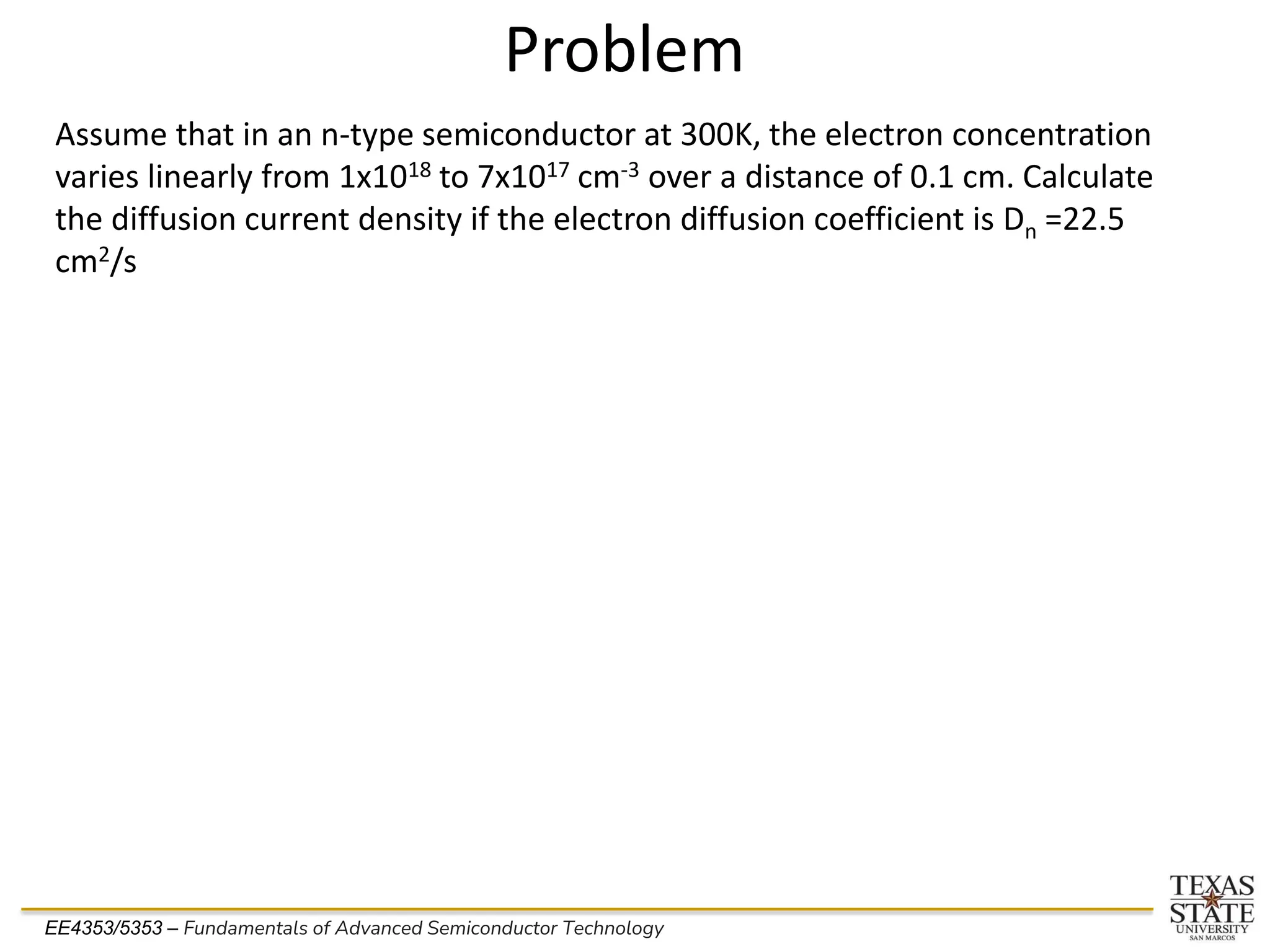 The Carrier Diffusion of a Semiconductor | PDF