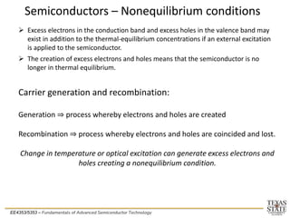 The Carrier Diffusion of a Semiconductor | PDF