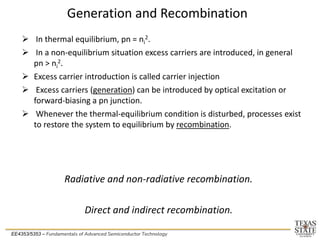 The Carrier Diffusion of a Semiconductor | PDF