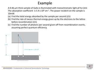 The Carrier Diffusion of a Semiconductor | PDF