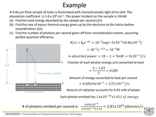 The Carrier Diffusion of a Semiconductor | PDF