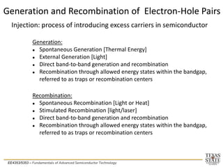 The Carrier Diffusion of a Semiconductor | PDF
