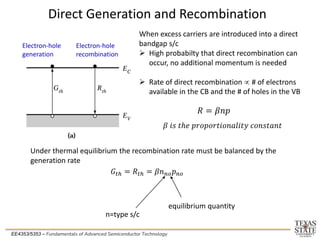 The Carrier Diffusion of a Semiconductor | PDF