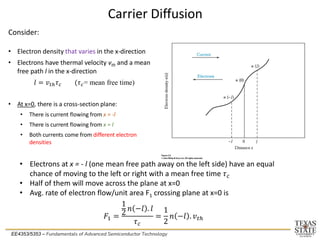 The Carrier Diffusion of a Semiconductor | PDF