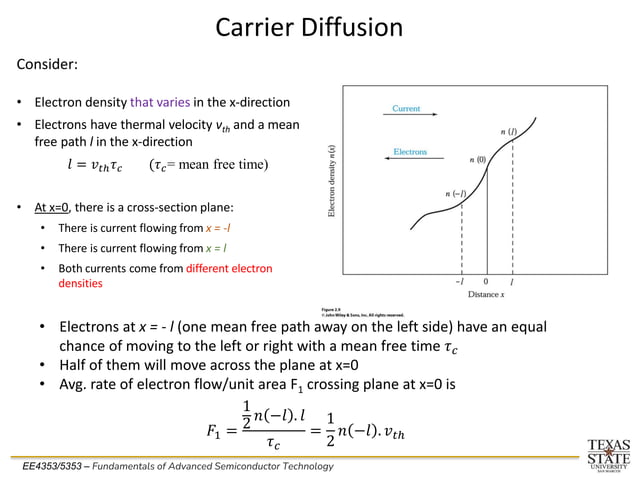 The Carrier Diffusion of a Semiconductor | PDF
