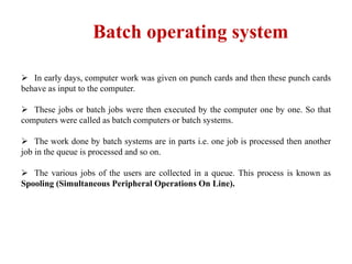 Types of operating system................. | PPT
