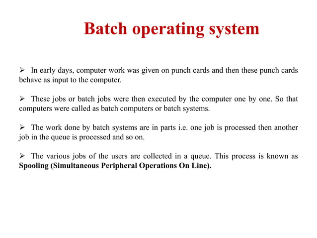 Types of operating system................. | PPT