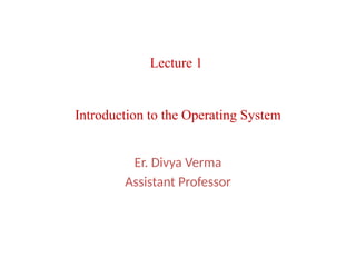 Introduction to what is OS(Opearting System) | PPT