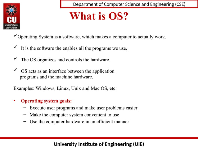Introduction to what is OS(Opearting System) | PPT | Free Download