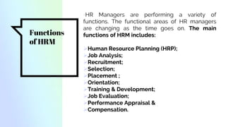 Introduction of HRM chapter -1 (Based on BD university) | PDF