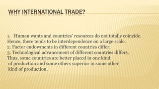 international trade introduction - lecture 1 | PPTX