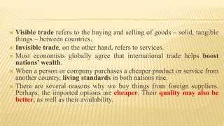 international trade introduction - lecture 1 | PPTX