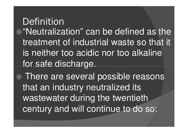 Neutralisation Meaning