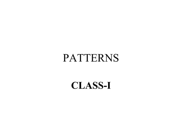 patterns | PPT