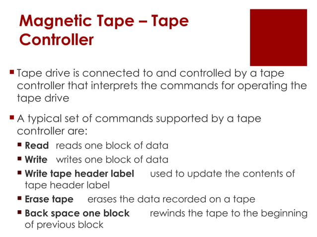 Secondary Storage for a microcontroller system | PPT