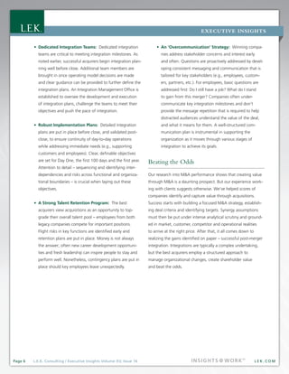 Mergers & Acquisitions: What Winners Do to Beat the Odds | PPT