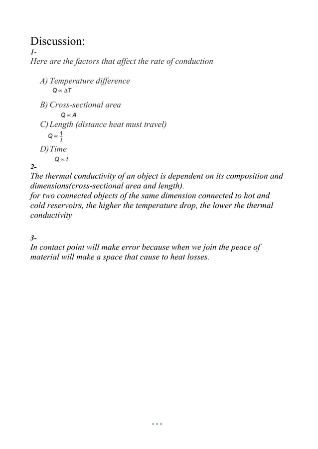 Linear heat conduction | PDF | Chemistry | Science