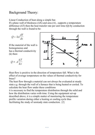 Linear heat conduction | PDF