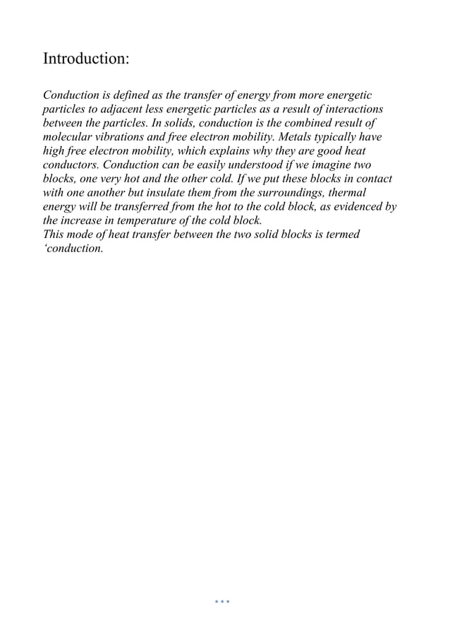 Linear heat conduction