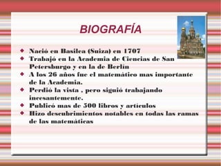 Euler, Matemático prolífico | ODP
